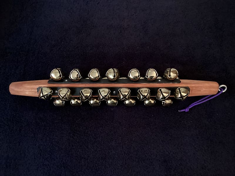 Sleigh Bells: 1-1/2” Brass Plated Bells on Custom Hardwood | Reverb