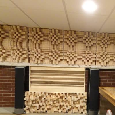 Huge 28.5" x 28.5" DIY Quadratic Skyline Sound Diffuser | Reverb