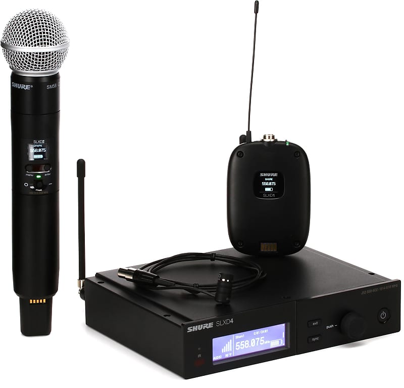 Shure SLXD124/85 Combo Wireless Handheld and Lavalier | Reverb