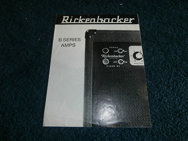 Vintage 1970's Rickenbacker B Series Amplifier Catalog! B410, | Reverb