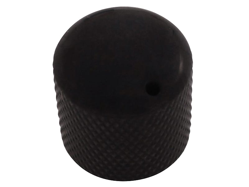 Dome knobs with dot for knurled shafts (metric size) - Black | Reverb