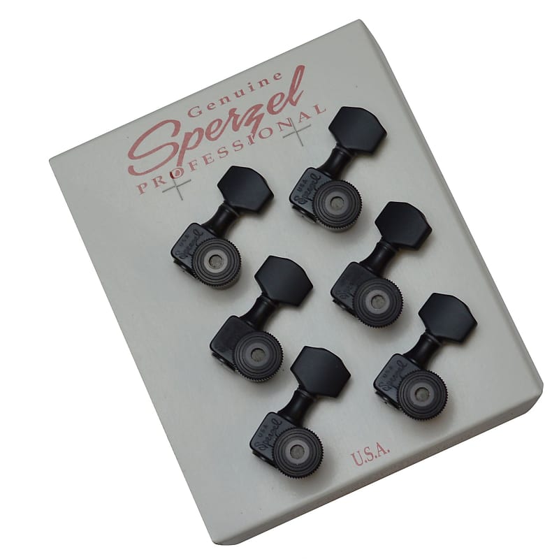 Genuine Sperzel Trim Lok Locking Machine Heads Tuners Black - | Reverb