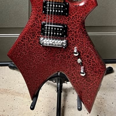 B.C. Rich Warlock Bronze Series Black / Red Crackle "The | Reverb