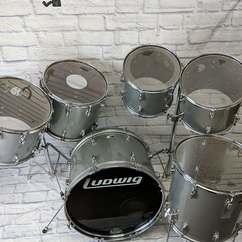 Vintage 80's Ludwig 6 Piece Rocker Kit (22, 16, 15, 14, 13, | Reverb