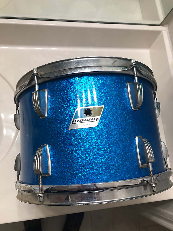 Ludwig 12x8 Blue sparkle rack tom 1970 | Reverb