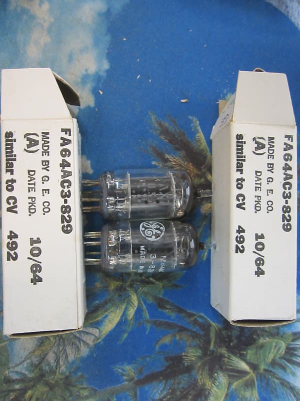 Pr GE 12AX7 Vintage Tubes, Boxes, 1964 USA, Long Gray | Reverb UK