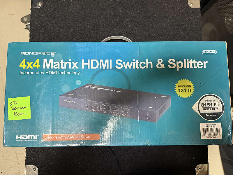 Monoprice 4x4 Matrix HDMI Switch & Splitter - Black | Reverb