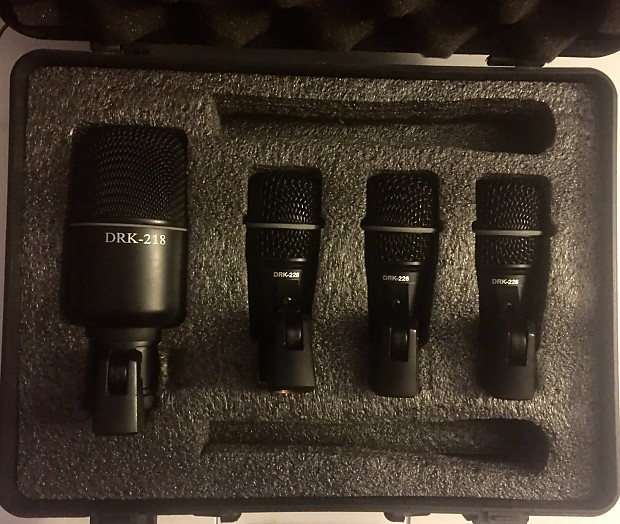 Stageworks 4-Piece Drum Mic Set With Form-Fitting Padded Case | Reverb