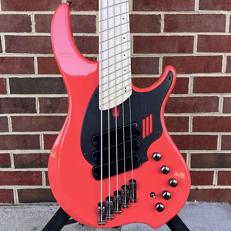 Dingwall NG3 5-String, Fiesta Red, Maple Fretboard, Matching | Reverb
