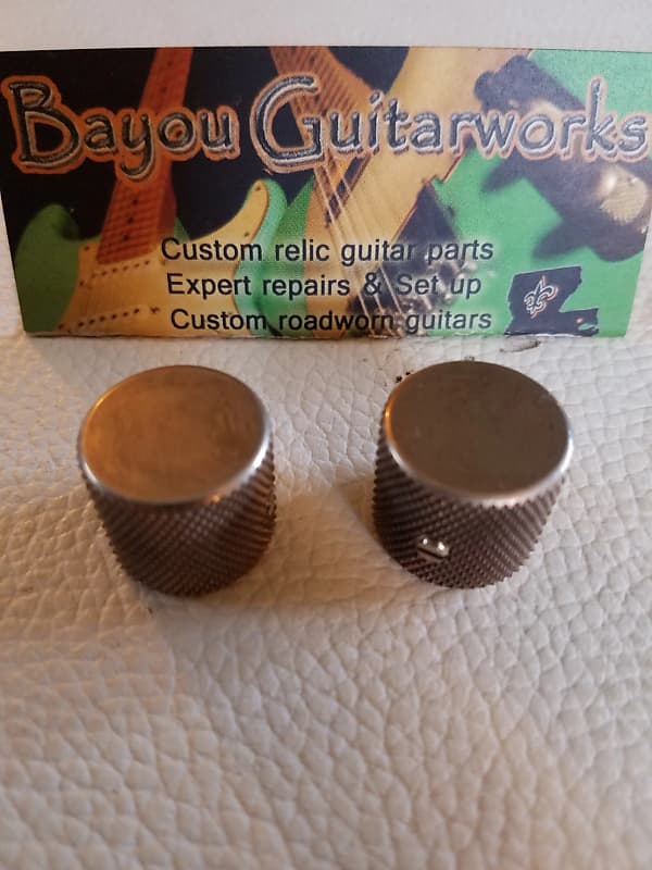 Fender Telecaster Aged Relic Nickel Barrel Knobs | Reverb UK