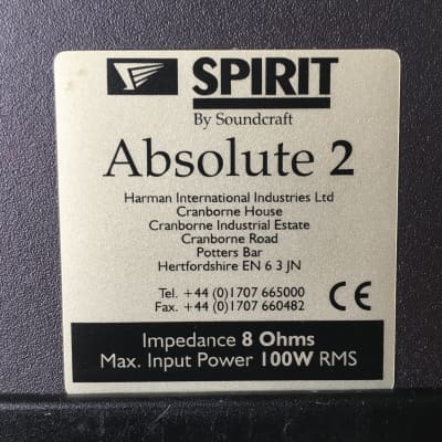 Soundcraft Spirit Absolute 2 Passive Studio Monitors / | Reverb UK