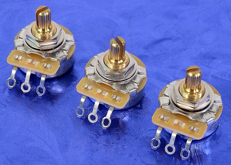 3 CTS 450G Series 250K Audio Taper Split Shaft Pots For | Reverb