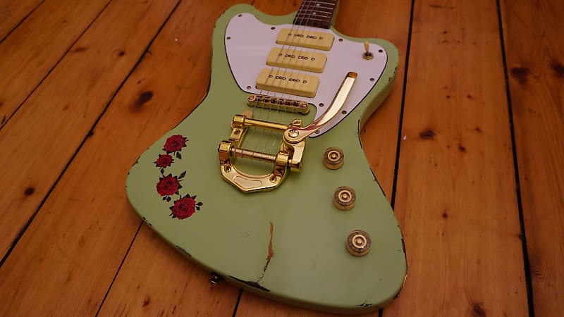 Custom Firebird non reverse Antique Kerry Green with trem 1 | Reverb
