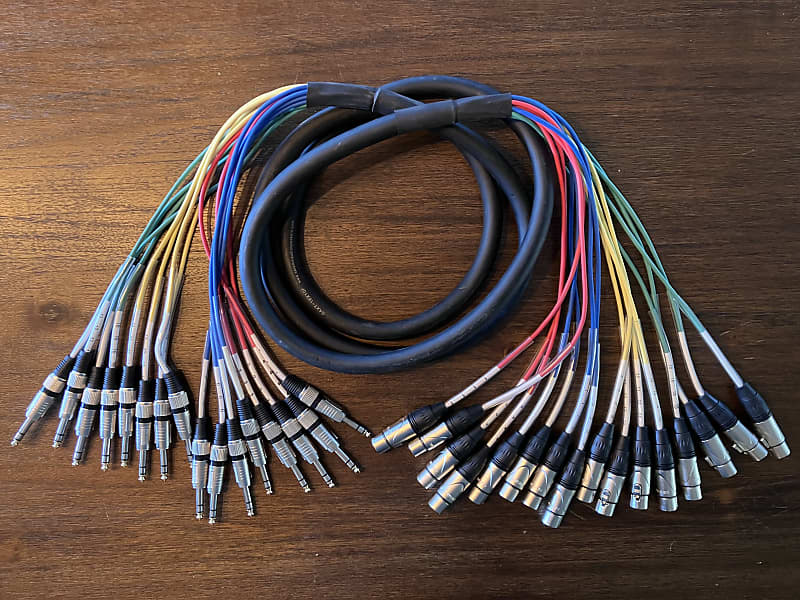 Seismic Audio 10' x 16-channel TRS -> XLR Cable Snake 2023 - | Reverb