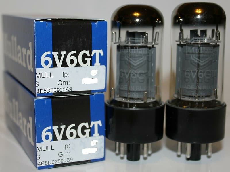 Factory Platinum Matched Pair of Mullard 6V6GT tubes, Brand | Reverb