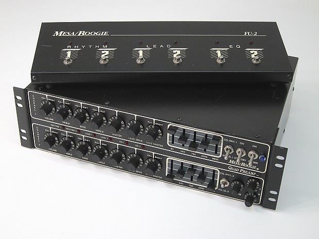 1980s Mesa Boogie Quad Preamp Black Rack Mount Two Channel | Reverb