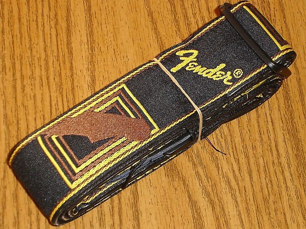 Fender Stratocaster Strat Deluxe Monogrammed GUITAR STRAP | Reverb