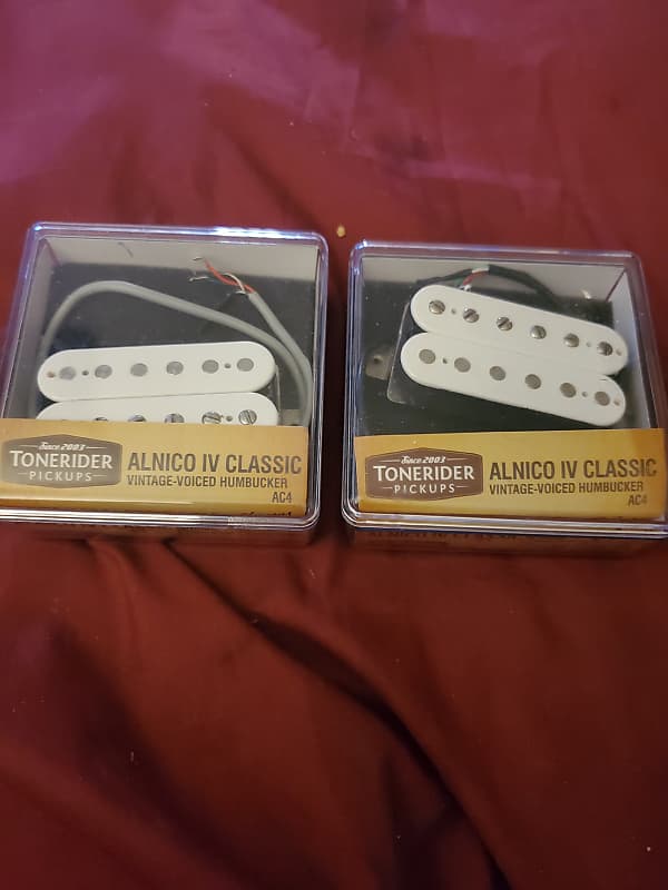 Tonerider Alnico IV Set Double White Humbucker Pickup Set | Reverb