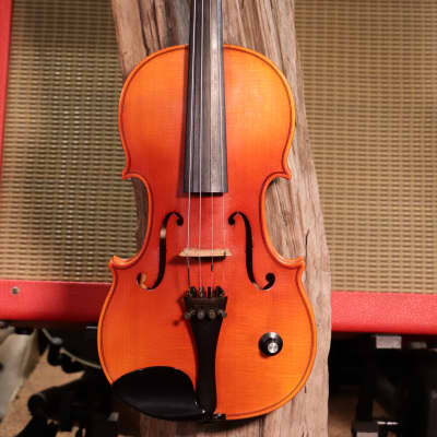Rogue Electric 4/4 Violin w Case & Bow, Hardwood Body, Flame | Reverb