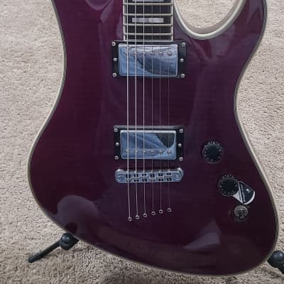 Schecter Custom Flying V Electric Guitar Purple Flamed NICE | Reverb