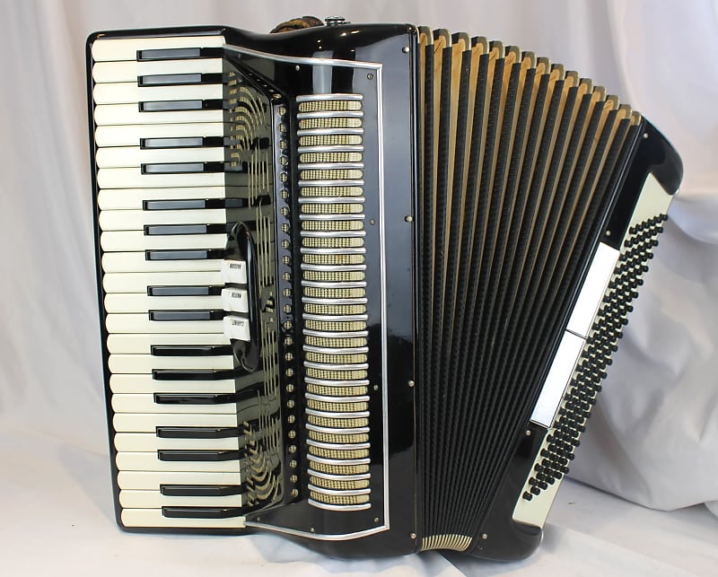 6379 - Black Italian Piano Accordion LM 41 120 | Reverb