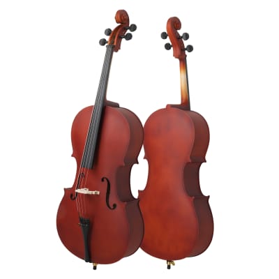 Glarry GC101 4/4 Full-Size Acoustic Cello Matte Nature | Reverb