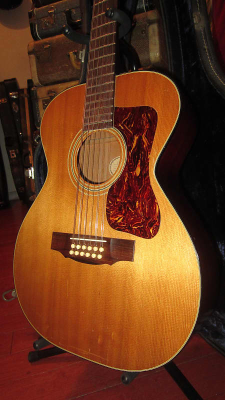 Vintage 1970 Guild F-112 N 12 String Acoustic Natural Finish | Reverb