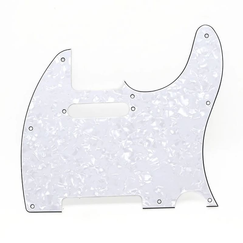 Telecaster Pickguard Pearl white S 10 hole + Free | Reverb Canada