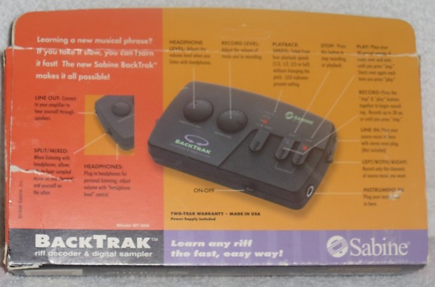 Sabine BT-300 Backtrak Black | Reverb