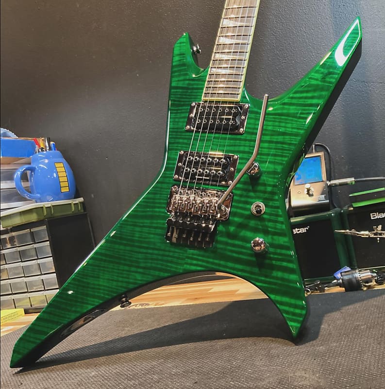 Jackson Warrior USA Select - Emerald Flame | Reverb