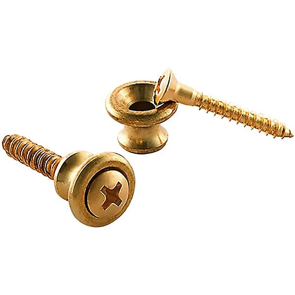 Gibson Strap Buttons Set Brass with Screws | Reverb