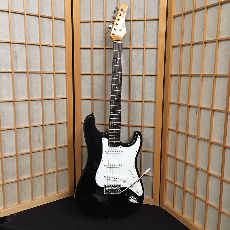Samick Stratocaster Style Strat 90's Black | Reverb
