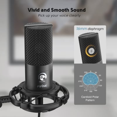 Universal Studio Recording Condenser USB Microphone with | Reverb