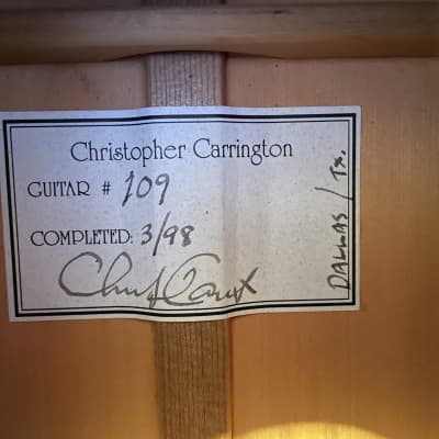 Christopher Carrington 1998 Flamenco Guitar | Reverb
