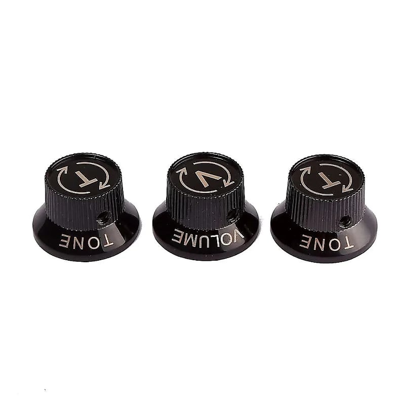 3 Piece Metal Guitar Tone and Volume Control Knobs Set | Reverb