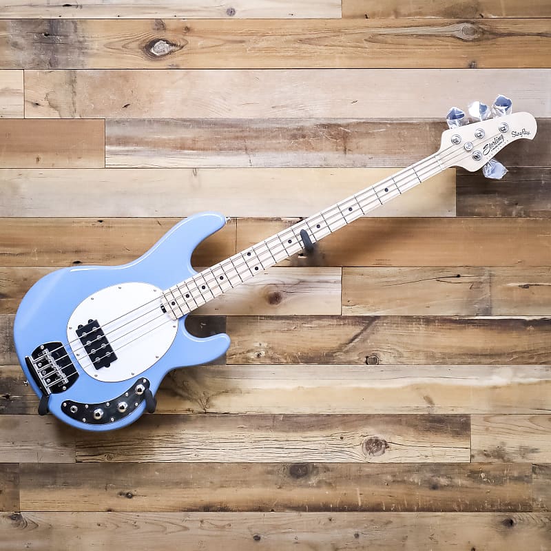 Sterling by Music Man Stingray RAY4 Bass Guitar, Chopper Blue | Reverb