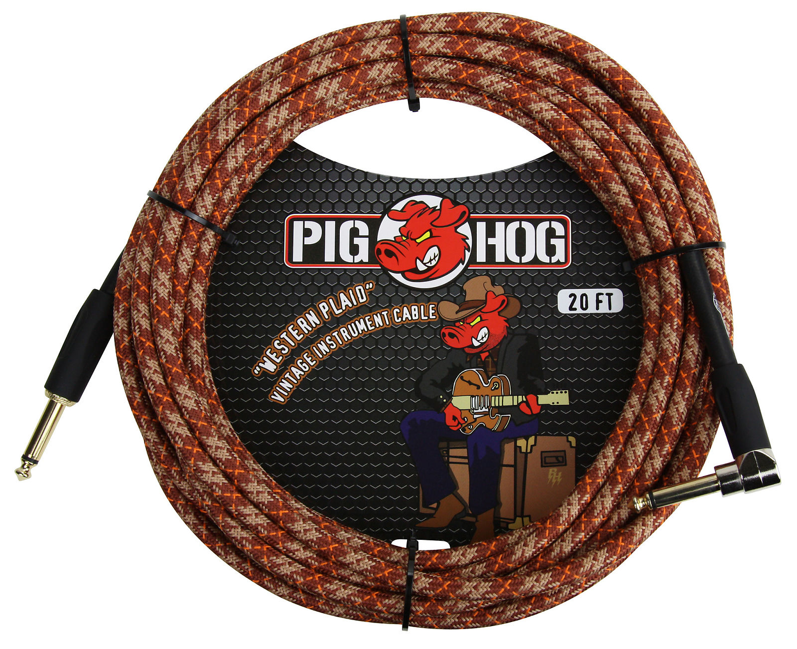 Pig Hog PCH20CPR 1/4" TS Straight Instrument Cable - | Reverb Canada