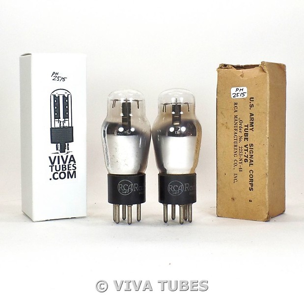 Tests NOS Matched Pair RCA Type 76/VT-76 & USN-CRC-76 Black | Reverb