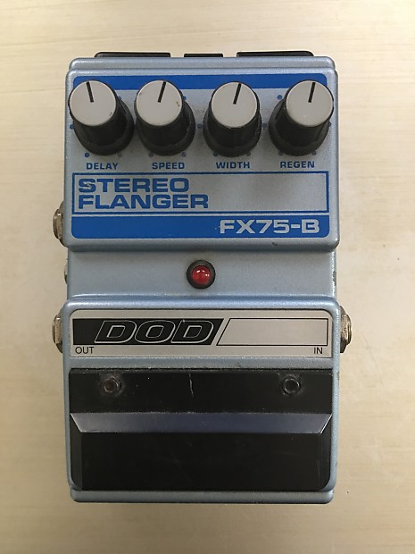 DOD Stereo Flanger FX75-B Early 90's 2 Tone Silver Blue | Reverb