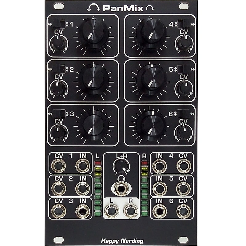 Happy Nerding PanMix BLACK: VC Stereo Mixer | Reverb