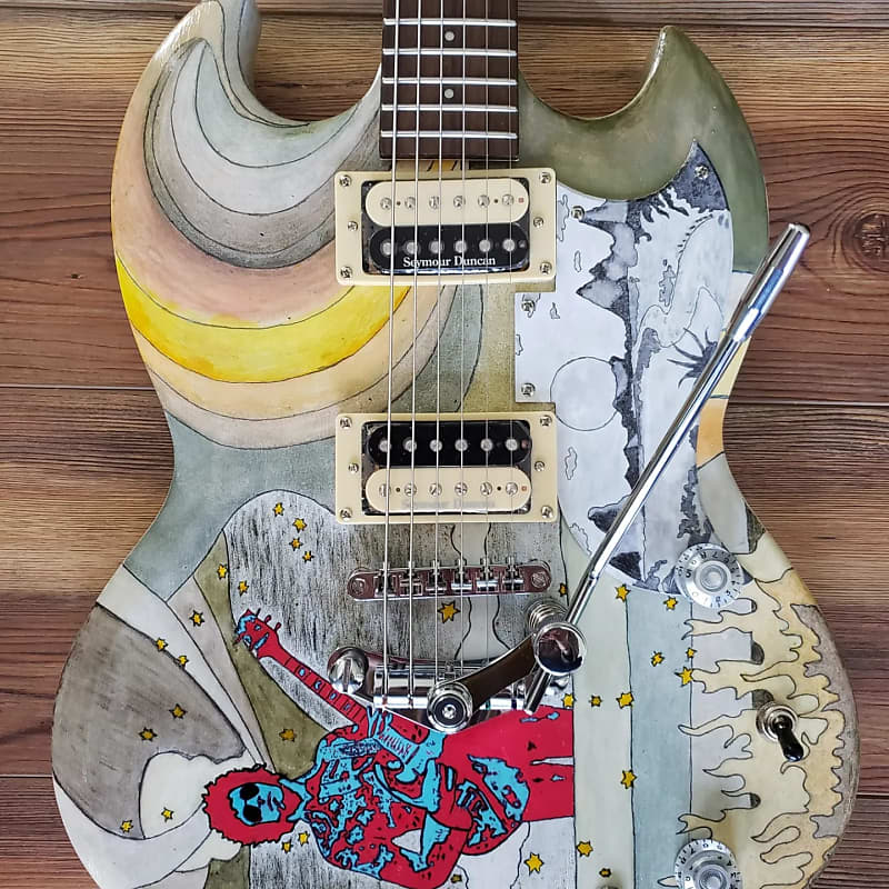 Eric Rifftone #205 Handpainted Cream The Fool Tribute | Reverb