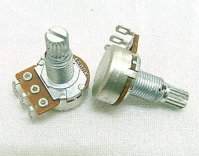 500K Volume Tone Audio Taper Pot Potentiometer Long Shaft | Reverb