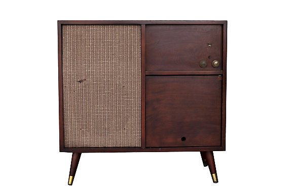 Voice of Music Retro Mid Century Repurposed Console Stereo // | Reverb