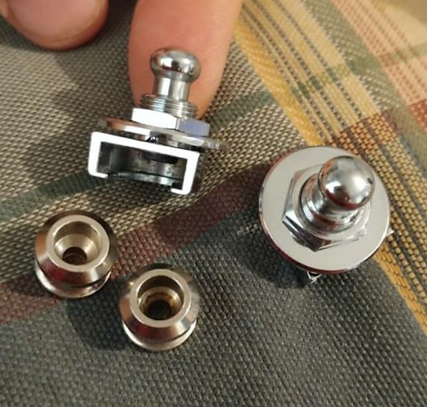 Schaller German Chrome / Nickel Guitar Straplocks Strap Locks | Reverb