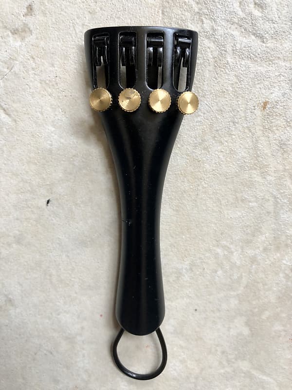 NEW 3/4 VIOLIN 4 STRING TAILPIECE w/ 4 BUILT IN FINE TUNERS & | Reverb