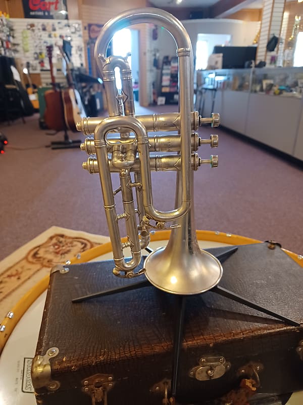 J.W. York & Sons cornet 1903 - silver | Reverb