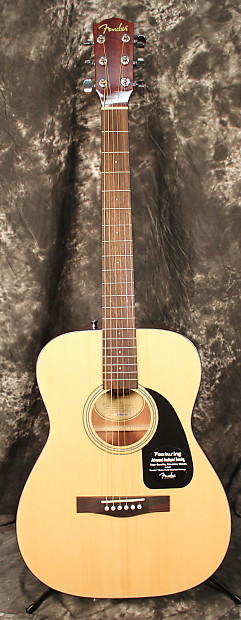 2016 Fender CF-60 Folk Acoustic Guitar Natural with Case | Reverb