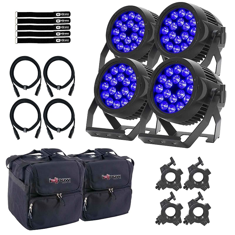 ADJ ENCORELP18IP Versatile Pars with Lighting Cases 4 Pack | Reverb