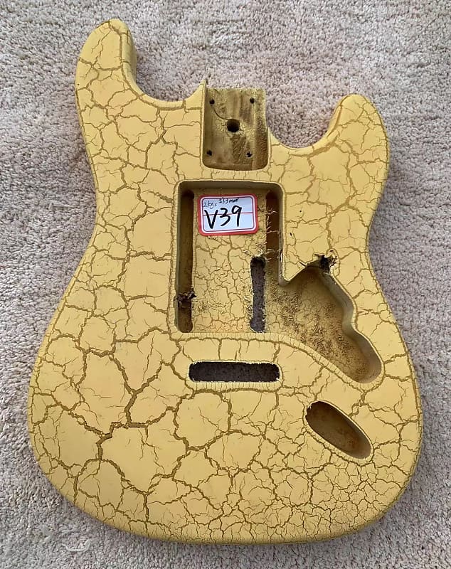 Yellow Guitar Strat Style Solid Body DIY Project | Reverb UK