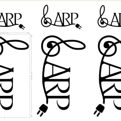 Logo ARP - Pack of Adhesive Vinyl Stickers Decal | Reverb